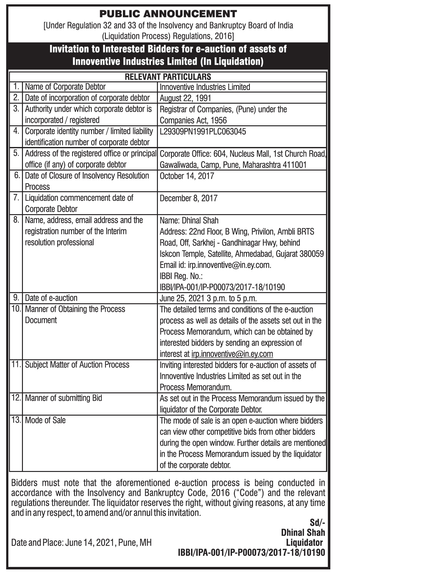 Announcements – Innoventive Group
